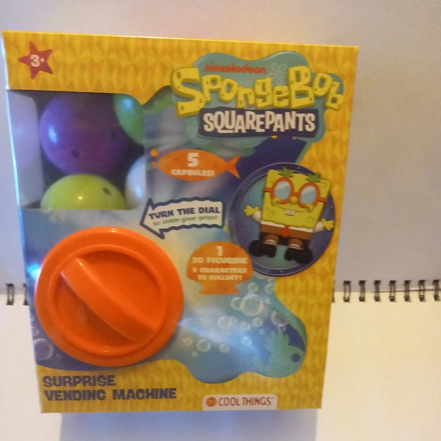 NICKELODEON SPONGEBOB SQUAREPANTS Surprise Vending Machine 5 Capsules £ ...