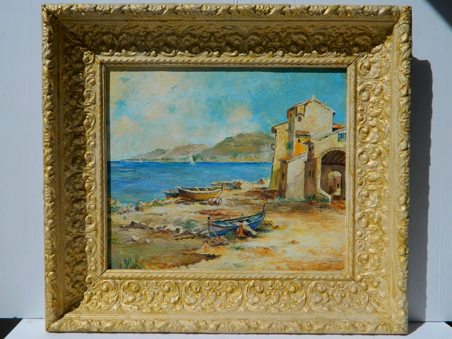 LUIS MESTRE (XIX-XX) MARINE PAYSAGE Tableau Peinture Huile IMPRESSIONNISTE EUR 149,00 - PicClick FR
