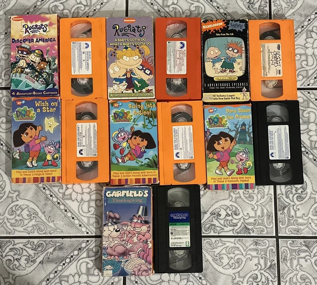 LOT 13 VHS Tapes Nickelodeon-RugRats-Dora-Garfield’s-Scooby-Doo-The ...