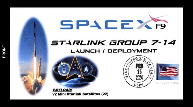 SPACEX STARLINK GROUP 7-14 Launch from VSFB, February 15, 2024 £5.76 - PicClick UK
