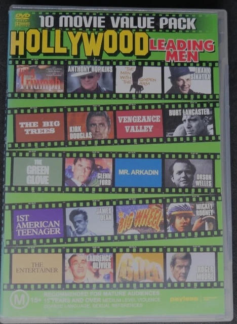 10 MOVIE VALUE Pack Hollywood Leading Men (DVD) VGC, All Regions + Free ...