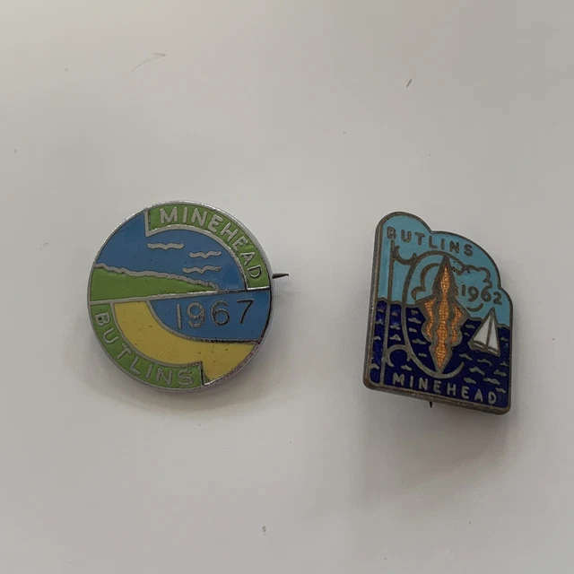 BUTLINS MINEHEAD PIN Badge 1967 Collectors Rare + 1962 Pin £10.79 ...