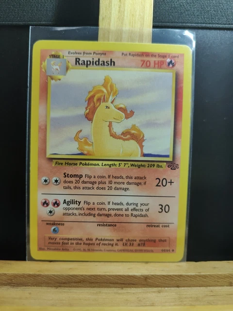 CARTE POKÉMON GALOPA / RAPIDASH ENGLISH 44/64 Set de Base Jungle ...