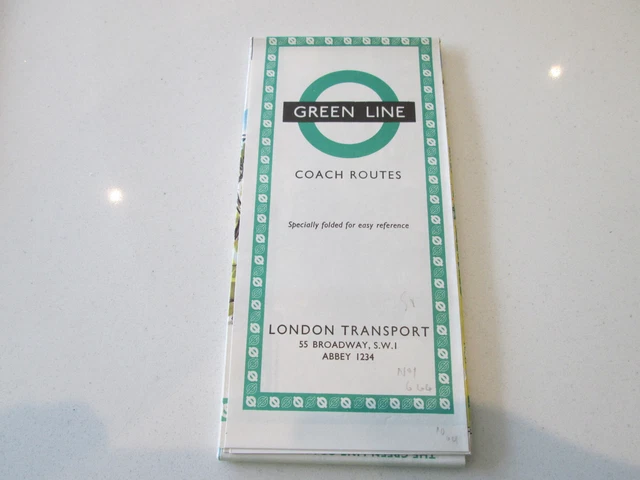 LONDON TRANSPORT GREEN Line Coach Routes Map 1964 6/64 £5.60 - PicClick UK