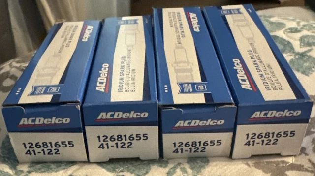4 COUNT AC Delco 41-122 Iridium Spark Plugs 12681655 General Motors GM ...