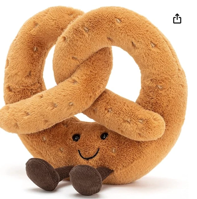 NEW JELLYCAT AMUSEABLES Pretzel Soft & Cuddly Collectable Plush Toy £42 ...