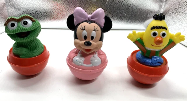 SESAME STREET MUPPETS Disney Oscar,Bert And Minnie Mouse Weebles ...