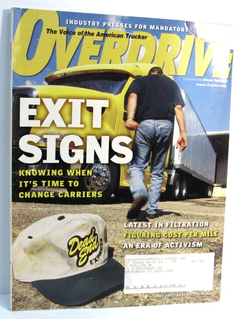 OVERDRIVE SEMI TRUCK Magazine July 2001 Trucker Mag #ON17 £9.88 ...