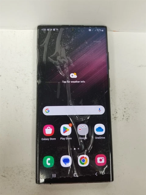 SAMSUNG GALAXY S22 Ultra 5G 256gb Black SM-S908U (AT&T Only) Damaged ...