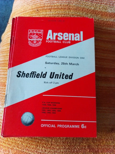 14 X ARSENAL 1966/67 Home Programmes (46) £13.99 - PicClick UK