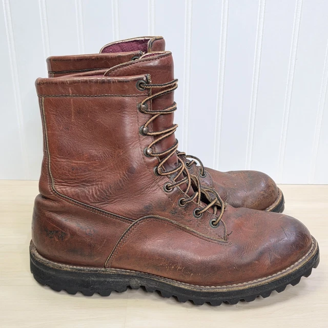 VINTAGE DANNER BROWN Leather Hunting Work Boots Gore-Tex Distressed ...