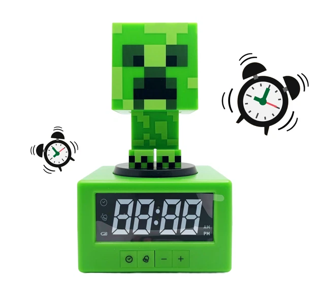 MINECRAFT CREEPER ALARM Clock, Official Licensed Product, LED Display ...