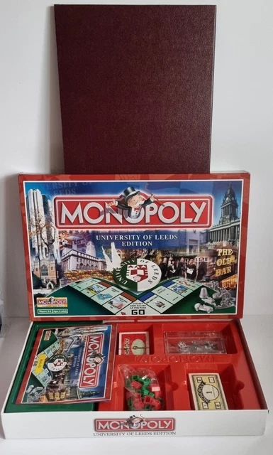 RARE MONOPOLY UNIVERSITY of Leeds Edition Board Game Toy | Sealed Parts ...