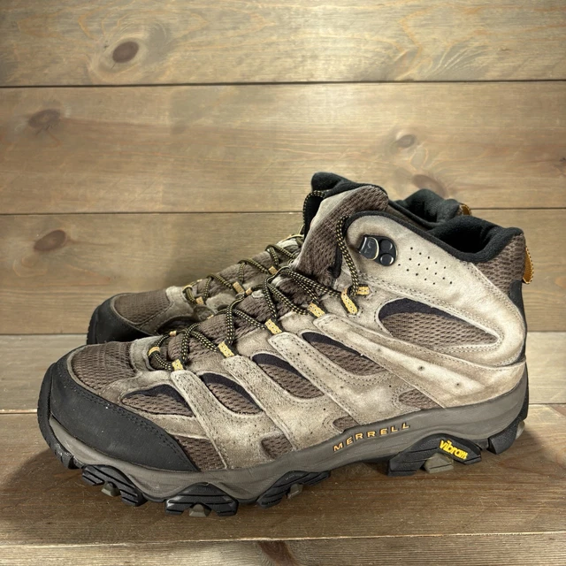 MERRELL MOAB 3 mid mens size 14 wide shoes brown athletic hiking boots ...