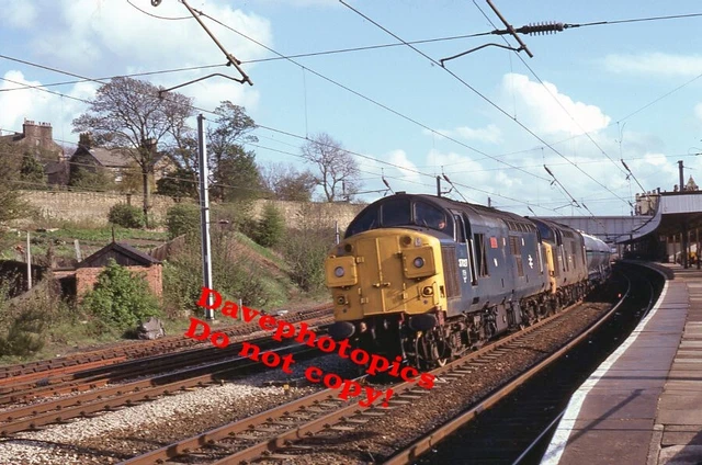 ORIGINAL 35MM Slide Railway Diesel /Steam-37027 @ 37133 @ Lancaster May ...