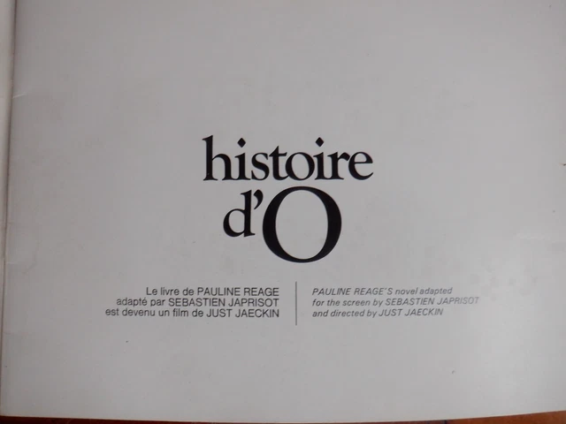 DOSSIER PRESSE CINÉMA Histoire d'O 1975 EUR 70,00 - PicClick FR