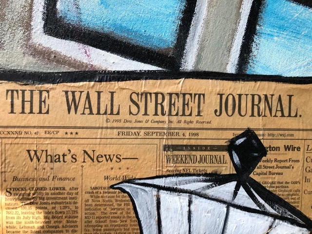 ORIGINAL L.A. WILLETTE Oil Painting NYC Pop Culture Artist 1999 EUR 4. ...