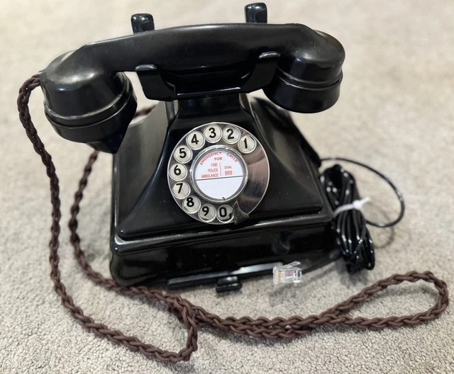 GPO KING PYRAMID 232 Bakelite Rotary Dial Telephone mounted on GPO ...