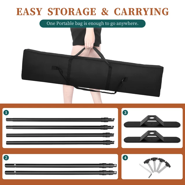 DOUBLE-CROSSBAR PHOTOGRAPHY BACKDROP Frame Support System for Photo ...