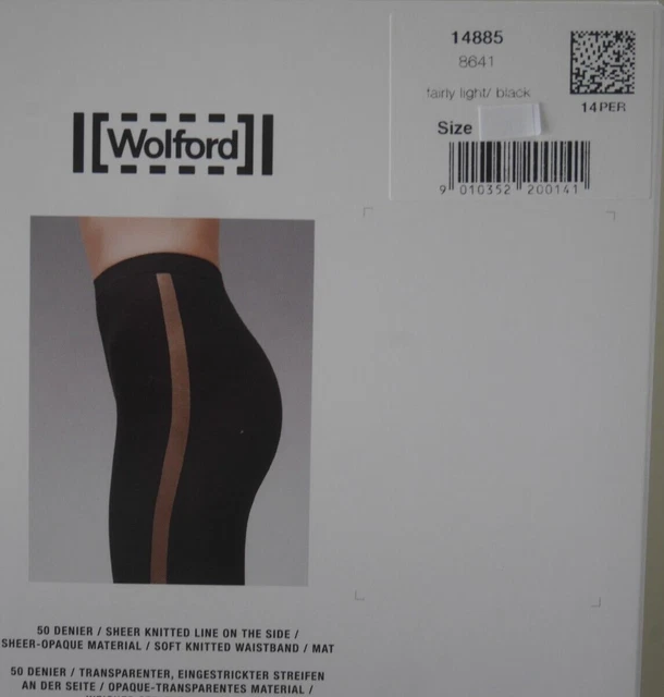 NIP: WOLFORD LEIA Tights! Side Stripes! Size XS! Midnight/Black $65.55 ...