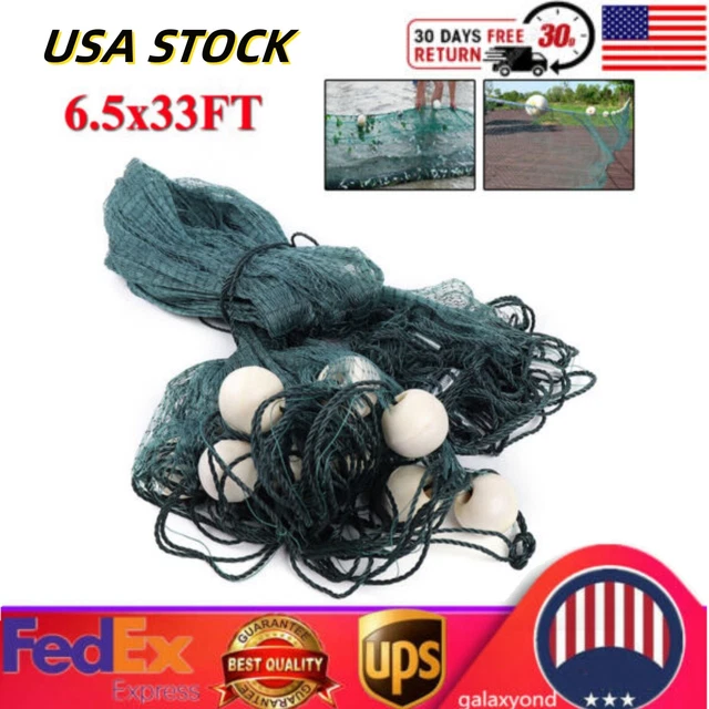 FISHING GILL NET Beach Seine Drag Net Float Lead Sinker Mesh Fish Net 6 ...