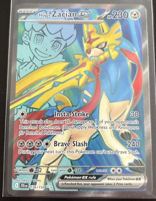 POKÉMON TCG HOP’S Zacian EX Journey Together Ultra Rare Full Art 176/159 £1.75 - PicClick UK