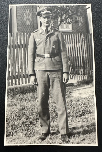 PK FOTO PORTRAIT LW Luftwaffe Offizier Fallschirmjäger Abzeichen 2.WK ...
