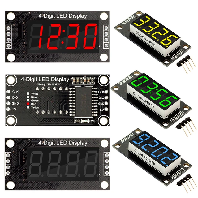 TM1637 LED DISPLAY Module For Arduino 7 Segment 4 Bits 0.36" Digital ...