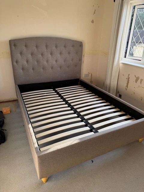 JOHN LEWIS ROUEN Grey King Size Bed £103.66 - PicClick UK
