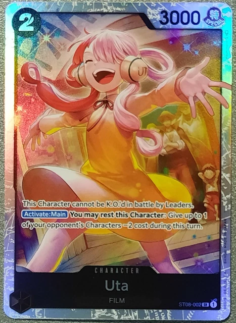 CARTE ONE PIECE Card Game Uta ST08-002 SR Anglais EUR 4,90 - PicClick FR