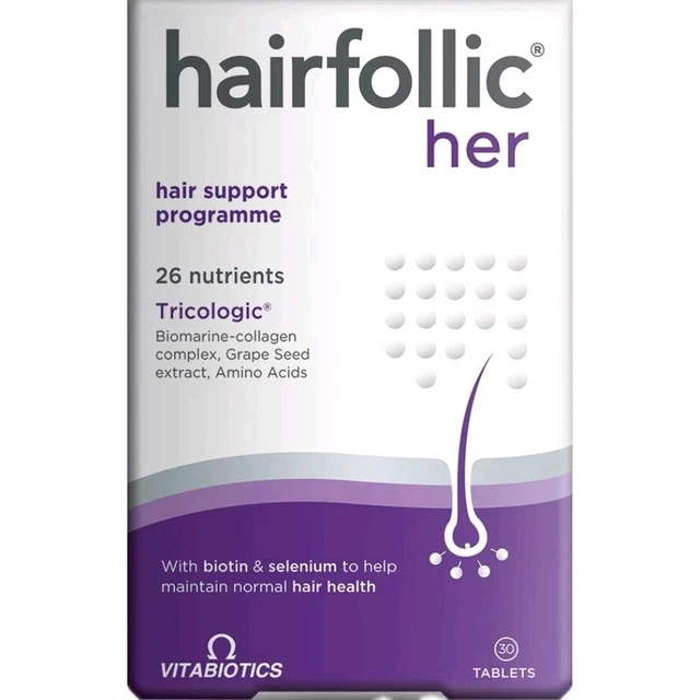 HAIRFOLLIC HER 30 Tablets +30 Tablets in One Pack Exp End 09/2027 £19. ...