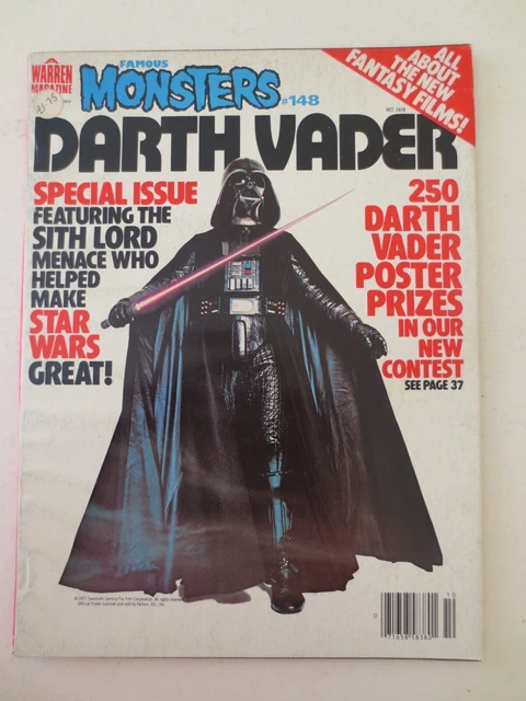 FAMOUS MONSTERS OF Filmland #148 Warren Magazine (1978 Oct) Darth Vadar ...