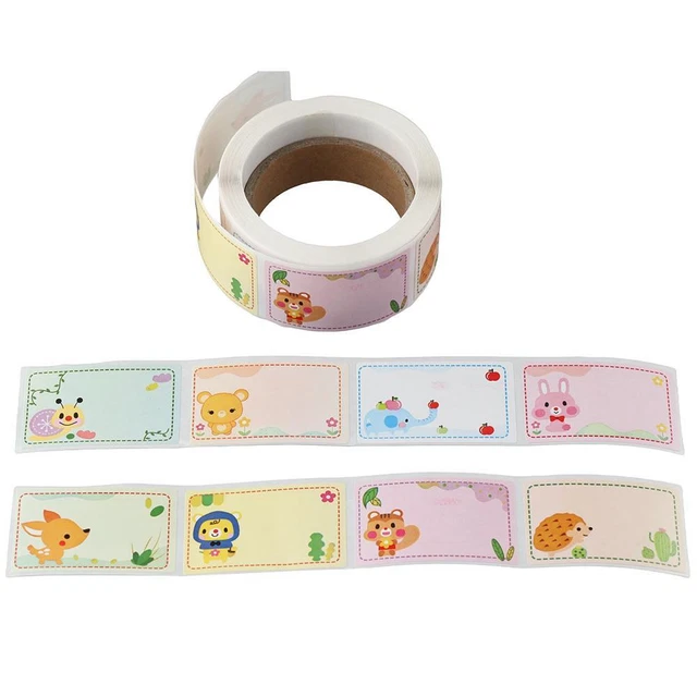 CARTOON NAME TAG Animals Name Labels Multi Purpose Name Stickers Party ...