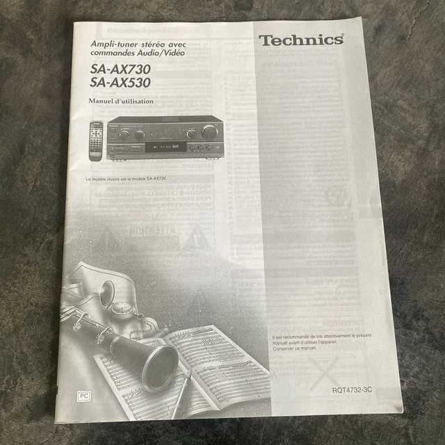 MANUALE D'USO TECHNICS SA-AX730 & SA-AX530 (Francese) Vintage EUR 11,77 - PicClick IT