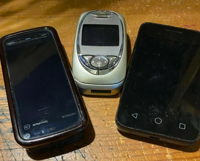 3X HANDYS-SET-NOKIA 5800 Xpress Music-Siemens SL55-Alcatel Pixi ...