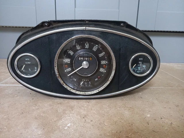 CLASSIC MINI MK1 Centre Speedo Dashboard Speedometer Clock Setup Rare ...