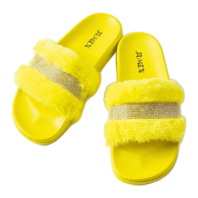 CHANCLAS PELO AMARILLO con pedrería de Carrito EUR 29,03 - PicClick FR
