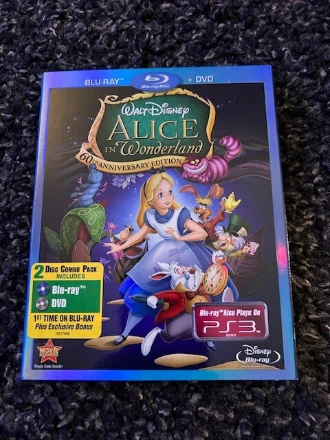DISNEY/PIXAR ALICE IN WONDERLAND 2-DISC BLURAY/DVD 60th Anniversary ...