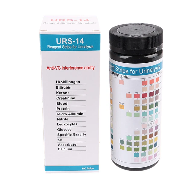 URS-14 100 STRIP Urinalysis Reagent Test Paper Urine PH Test Strips ...