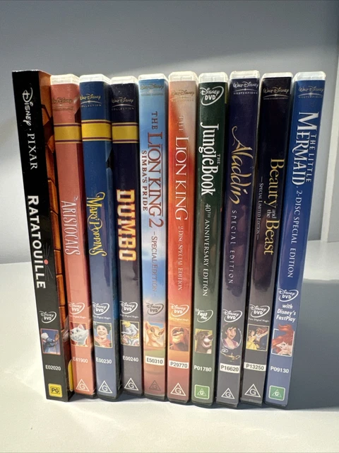 DISNEY COLLECTION SPECIAL Edition Animation Cartoon Movie DVDs 10 ...