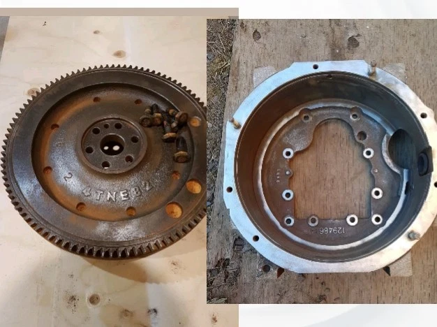 THERMO KING 4 Cylinder Yanmar TK486 Flywheel Bellhousing 4TNE86 Diesel ...