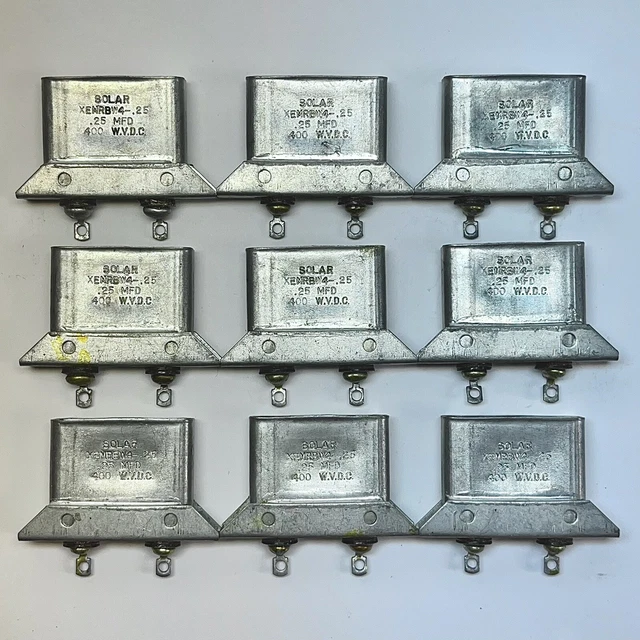 NOS LOT OF 9pc 0.25uf 400VDC Solar PIO Capacitor Paper In Oil ...