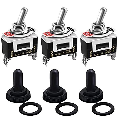 /3PCS HEAVY DUTY Rocker Oneside Momentary Toggle Switch 16a 250v Ac ...