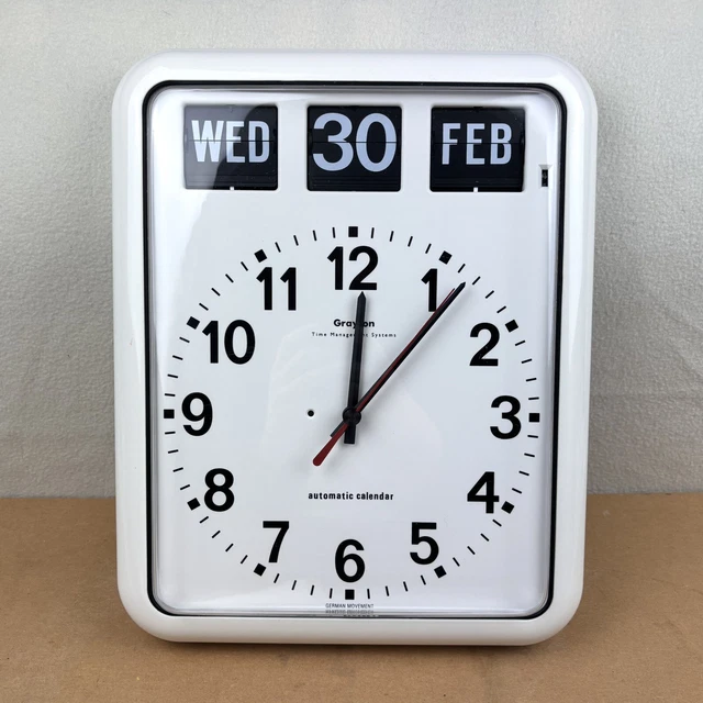 GRAYSON TIME MANAGEMENT System Model G 239 White Dementia Clock £89.12 - PicClick UK