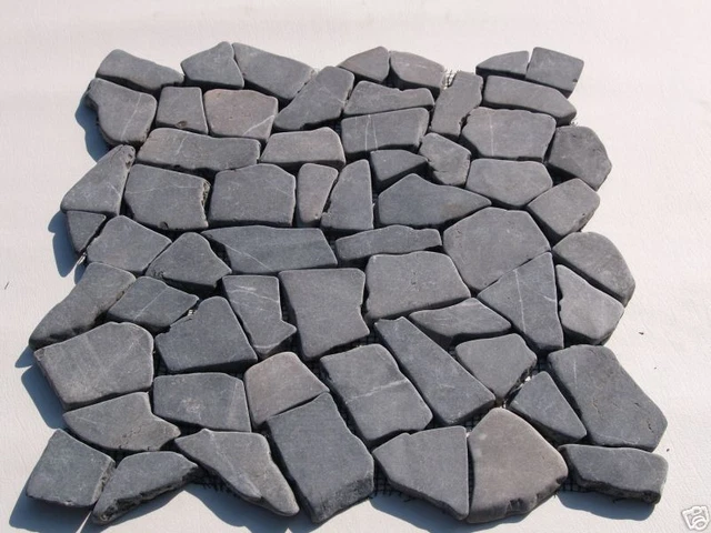 SAMPLE (APPROX 10X10CM off-cut) Grey Interlocking Marble Tiles EUR 1,74 ...