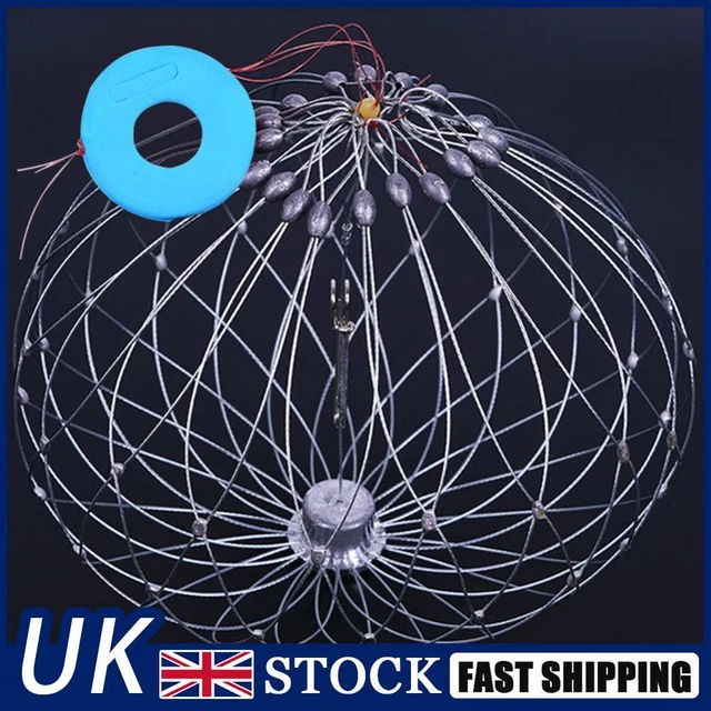 FISH BASKETS STEEL Wire Crab Fishing Traps for Saltwater Seawater (20 ...