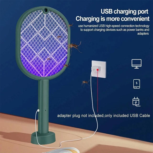 Bug Zapper Racket Fly Killer Electric Wasp Mosquito Bat Usb 2024