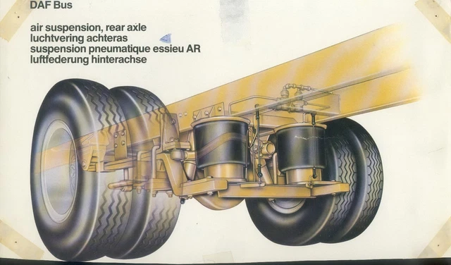 DAF BUS AIR Suspension Rear Axle Brochure 1975 1 Sheet Brochure Omnibus ...