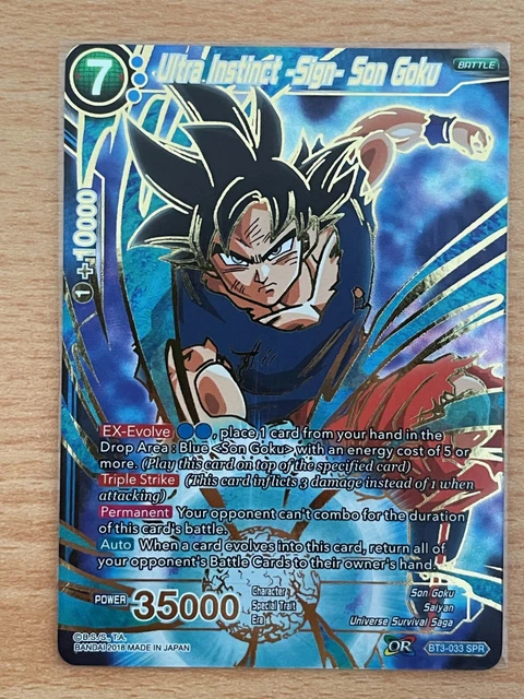 DRAGON BALL SUPER Ultra Instinct Sign Son Goku DBS BT3-033 SPR EUR 44 ...