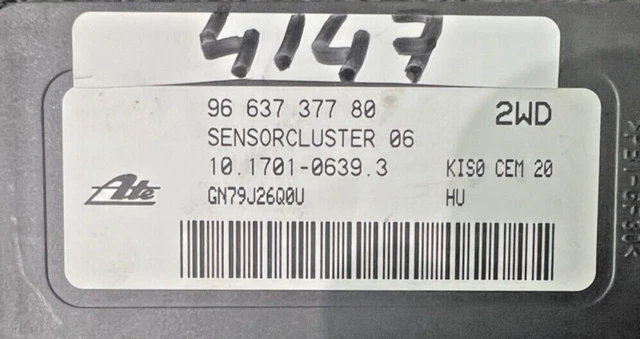 CAPTEUR VITESSE Accélération Transversale Esp Citroen C3 Picasso ...